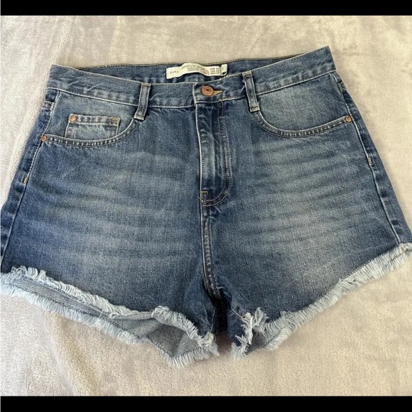 Zara | Shorts | Zara Premium Wash Womens Blue Denim Short Shorts Size 8 ...